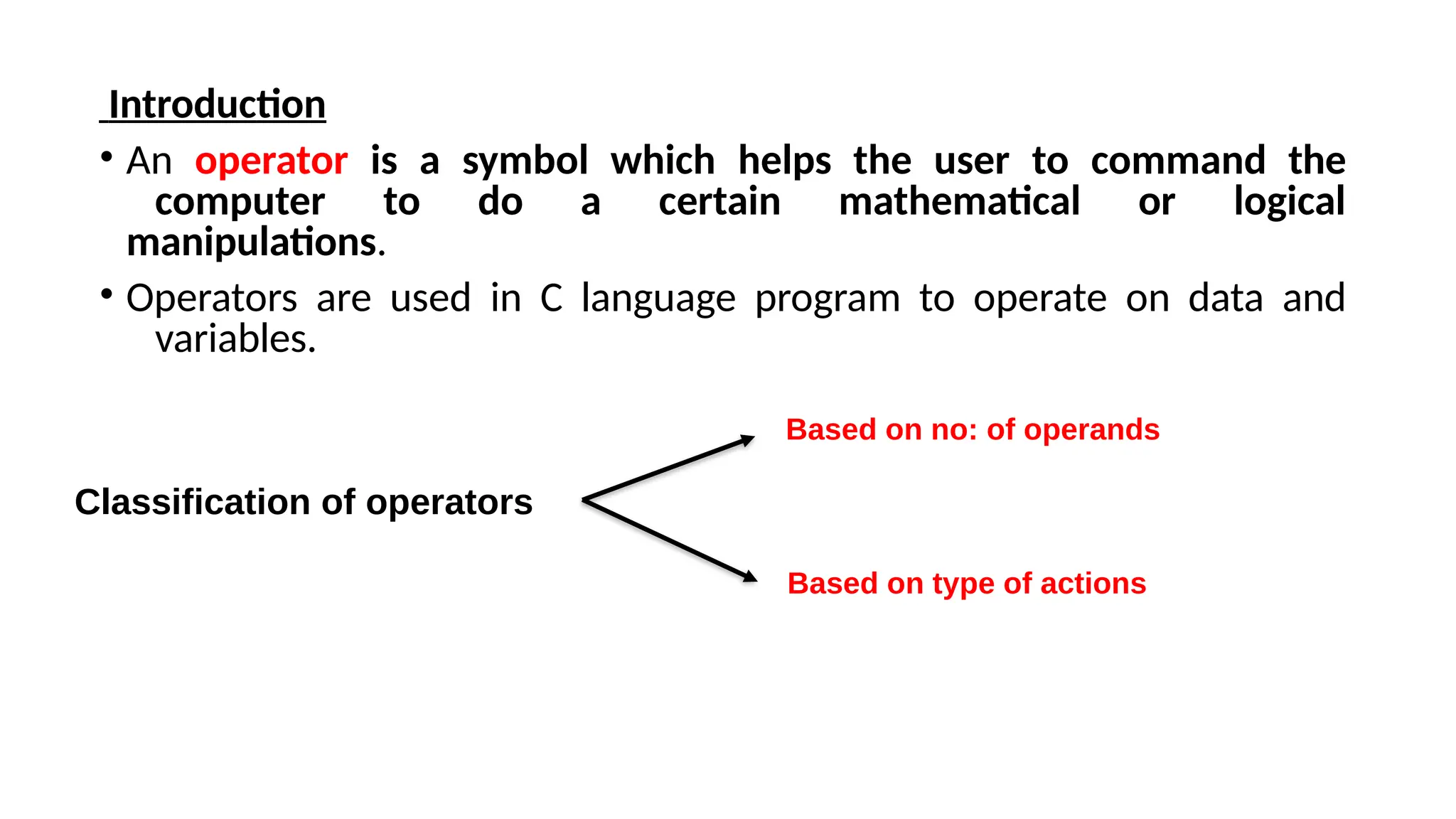 Operators and Expression module 2 introduction to c programming | PPTX
