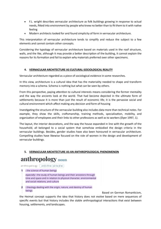 Interpretations of vernacular architecture | PDF