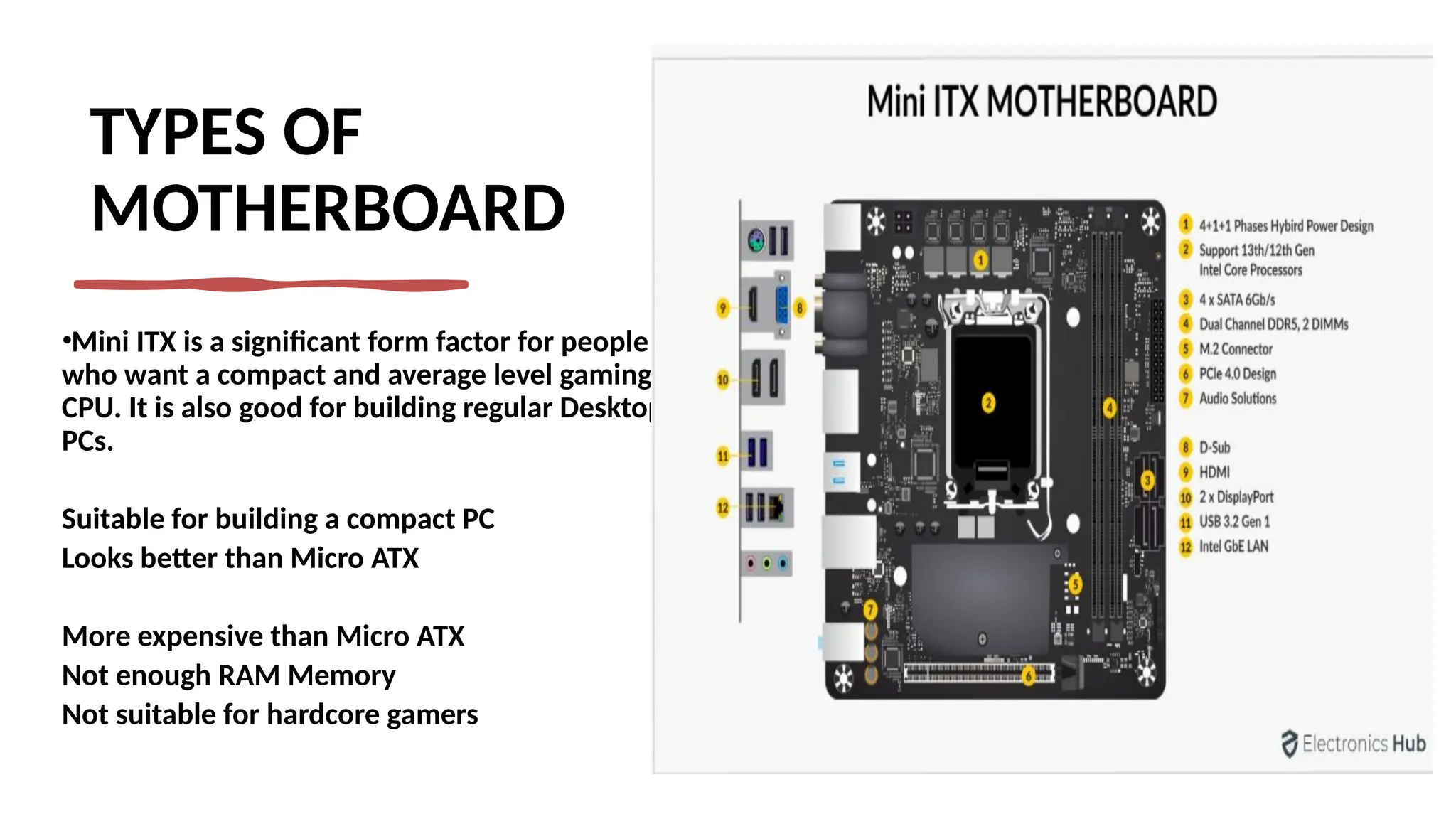 Parts of the motherboard and types of computers | PPTX