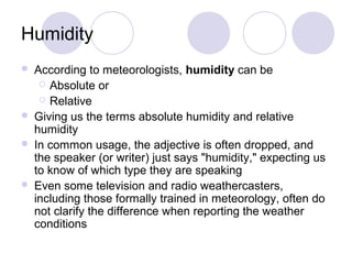 Module 2 air and humidity intro | PPT | Weather | Science