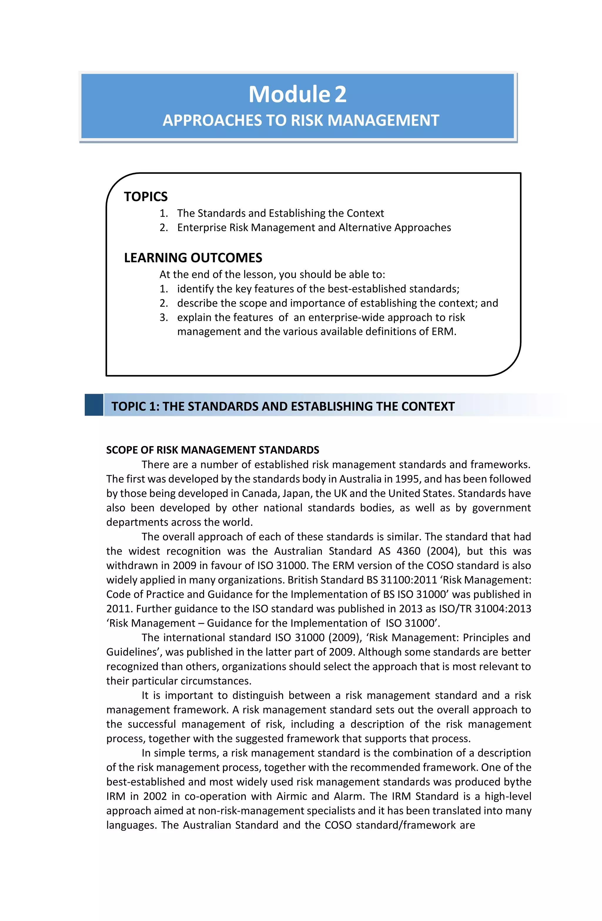 Module 2 - Approaches to Risk Management.pdf