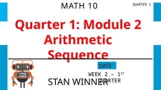 Module 2 - Arithmetic Sequence - Solving | PPTX