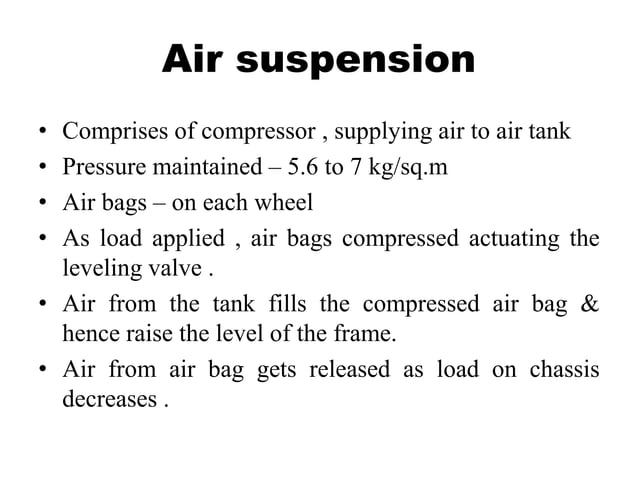 Module 2 - BMEE 0003 Lecture 13 - Suspension System.pptx | Auto Safety Technologies | Auto ...