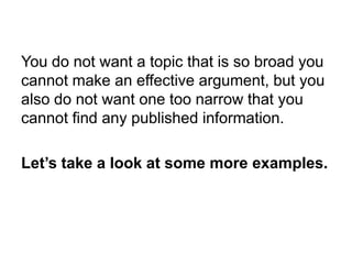 Choosing a Research Topic | PPTX