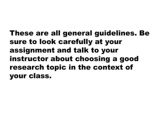 Choosing a Research Topic | PPTX