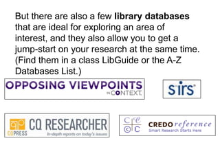 Choosing a Research Topic | PPTX