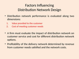 Design of Distribution Networks in Supply Chain | PPTX