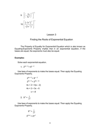 Module 2 exponential functions | PDF