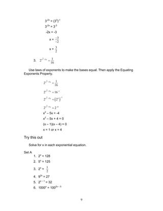 Module 2 exponential functions | PDF