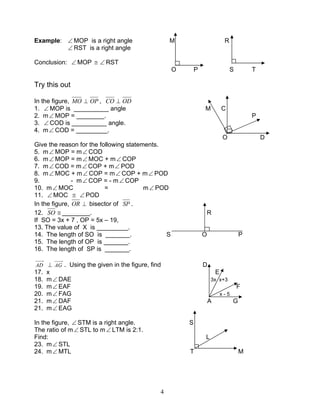 Module 2 geometric relations | PDF