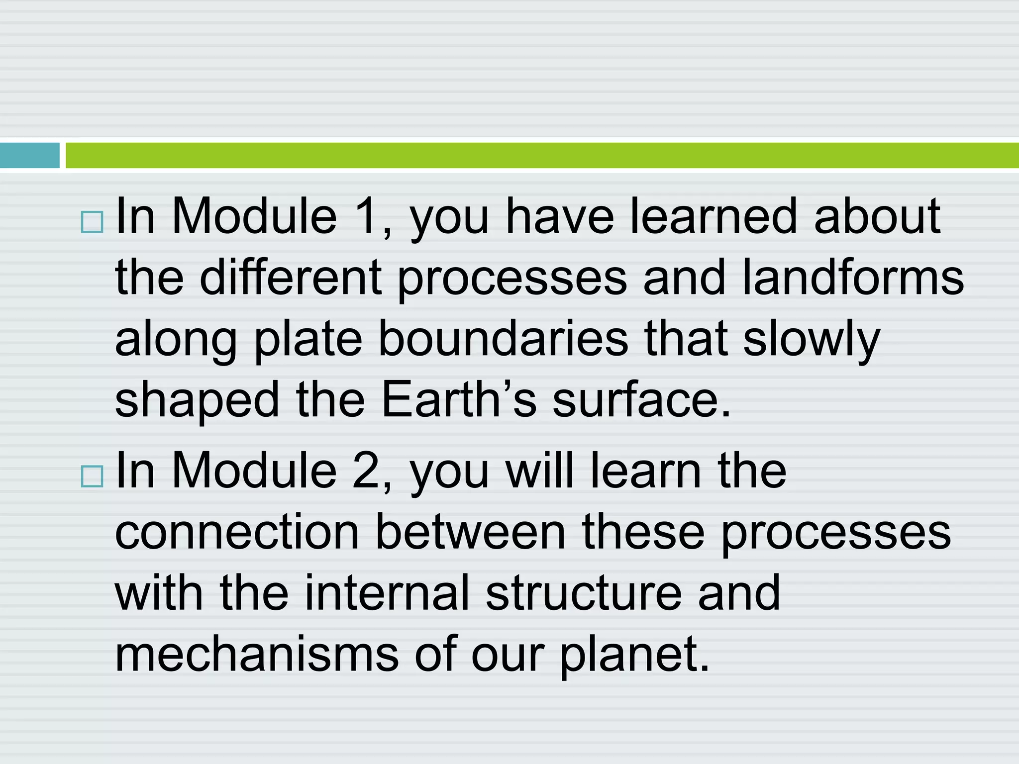 Module 2: Earth's Interior | PPTX