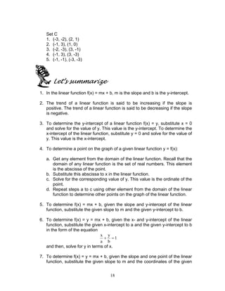 Module 2 linear functions | PDF