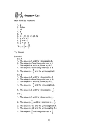 Module 2 linear functions | PDF