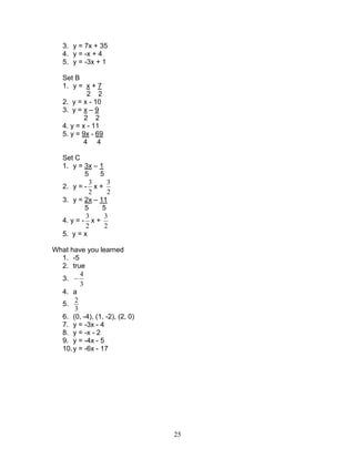 Module 2 linear functions | PDF