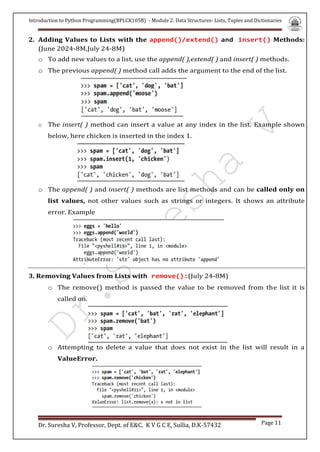 Module 2-Lists,Tuple and Dictionary Final by Dr.SV (1).pdf