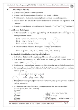 Module 2-Lists,Tuple and Dictionary Final by Dr.SV (1).pdf