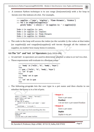 Module 2-Lists,Tuple and Dictionary Final by Dr.SV (1).pdf