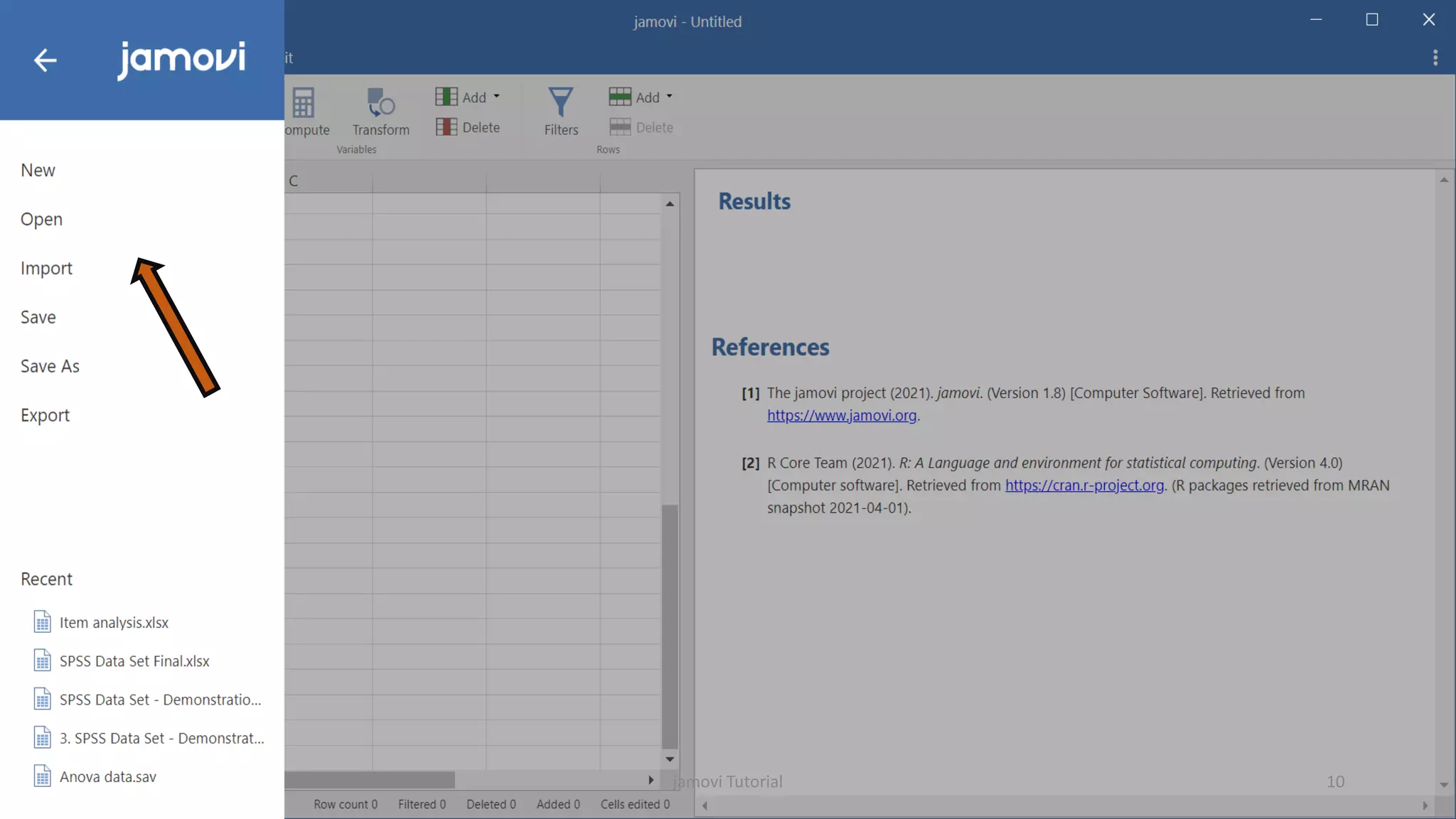 Module 2 - Open jamovi and Overview the menu bars | PPT