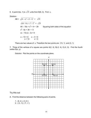 Module 2 plane coordinate geometry | PDF