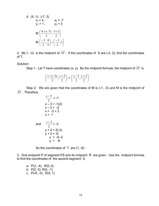Module 2 plane coordinate geometry | PDF