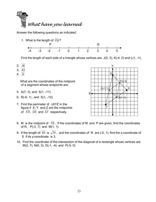 Module 2 plane coordinate geometry | PDF