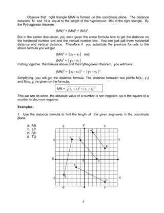 Module 2 plane coordinate geometry | PDF