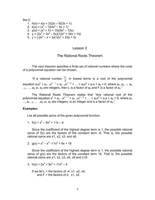 Module 2 polynomial functions | PDF | Physics | Science