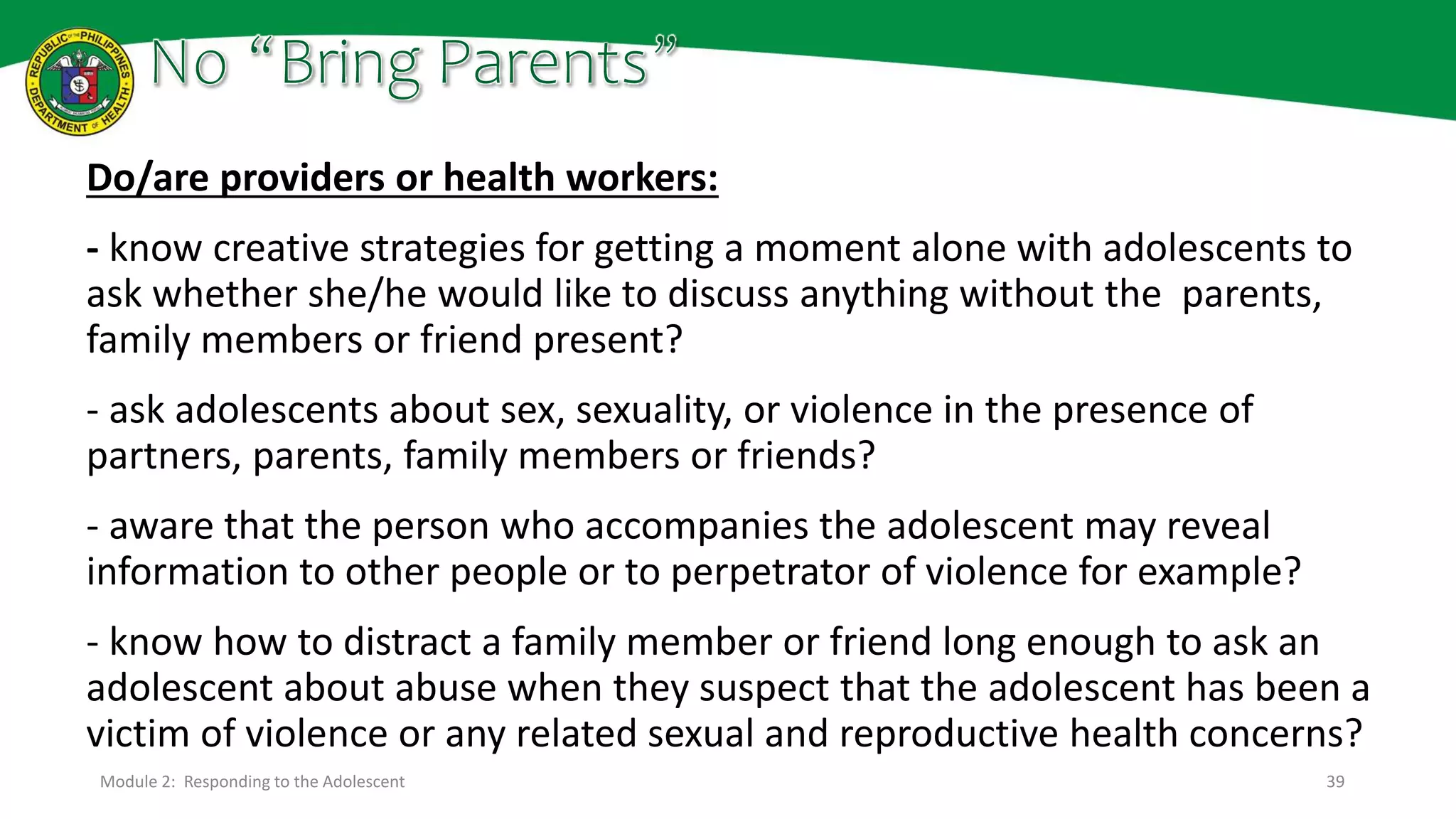 Module 2-Responding to the Adolescent.pptx