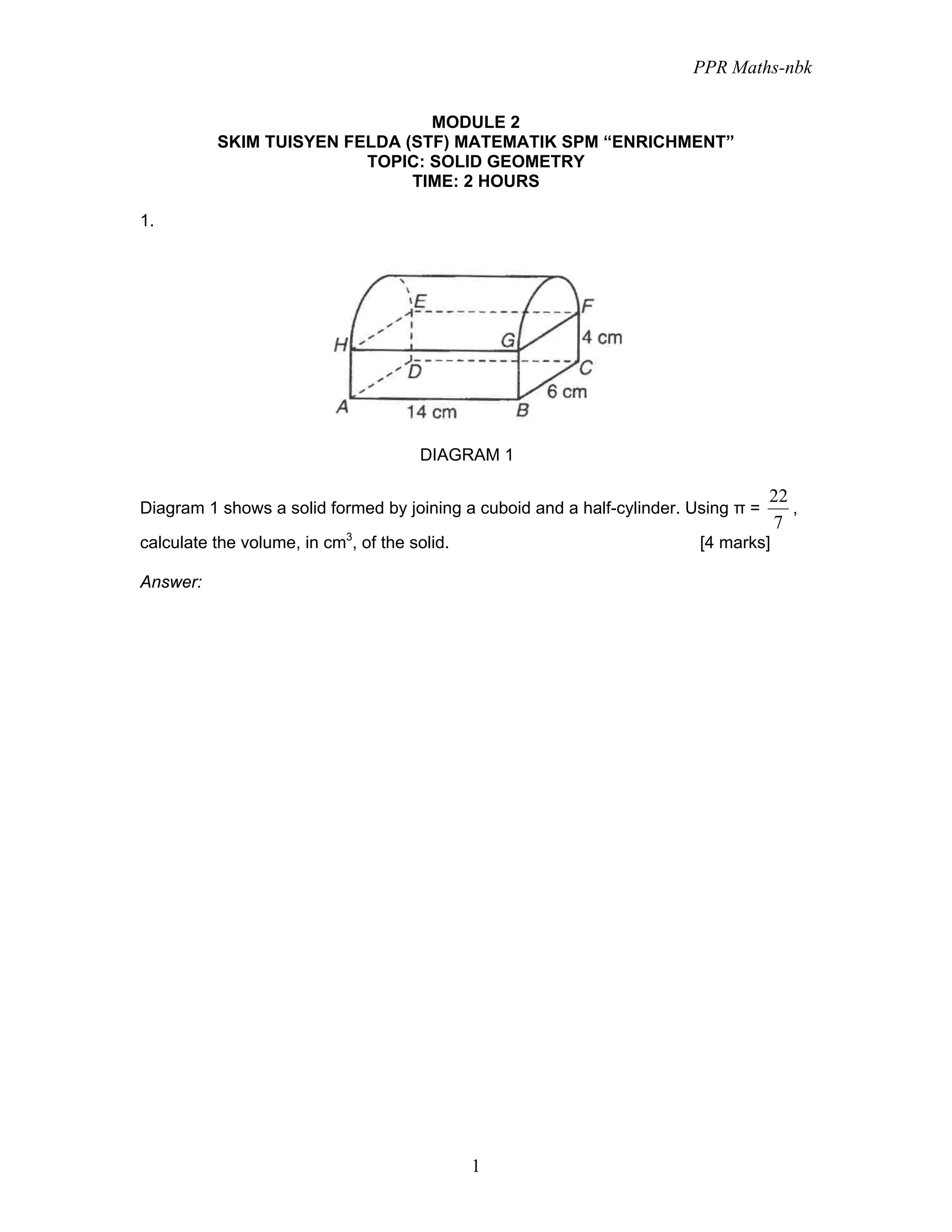 MODULE 2-Solid Geometry | PDF