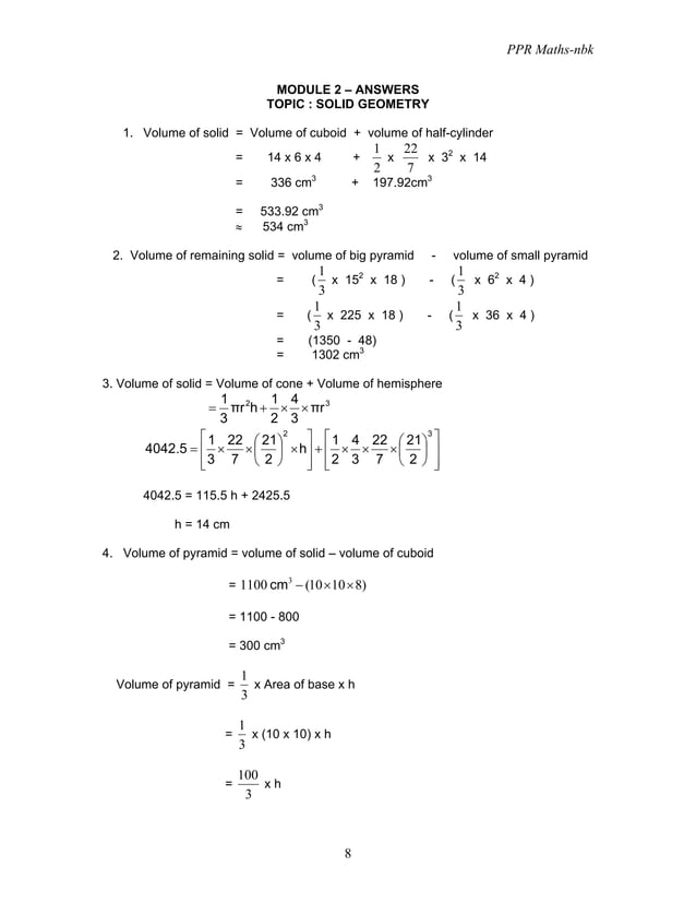 Module 2 Solid Geometry | PDF