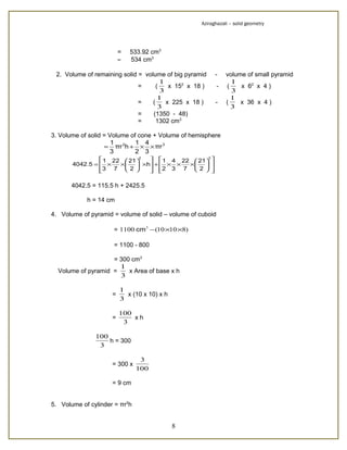 Module 2 solid geometry | DOC | Physics | Science