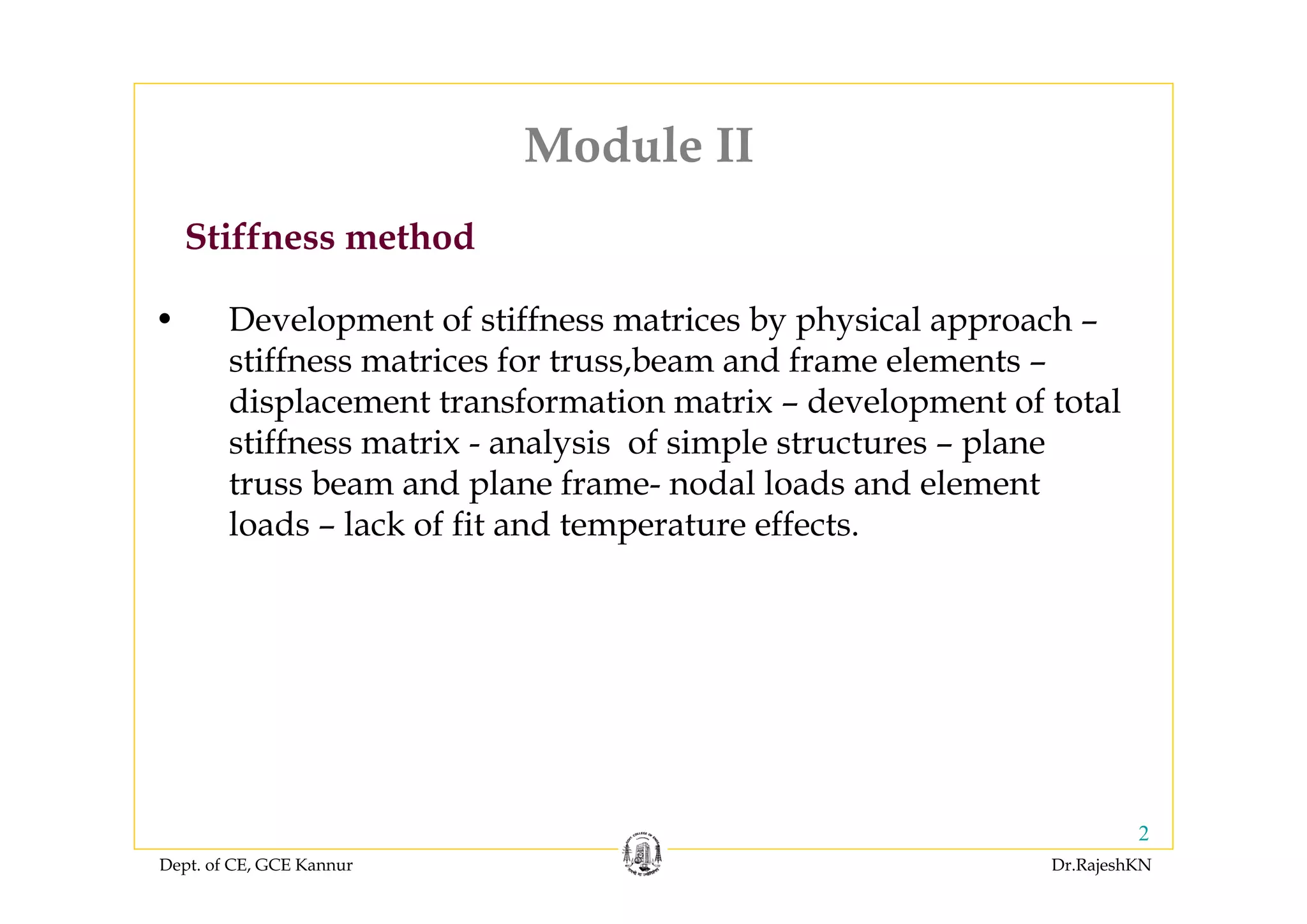 Module2 stiffness- rajesh sir | PDF