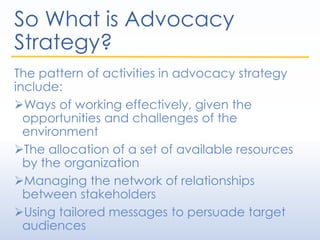 Module 2 - Strategic Planning for Advocacy | PPT