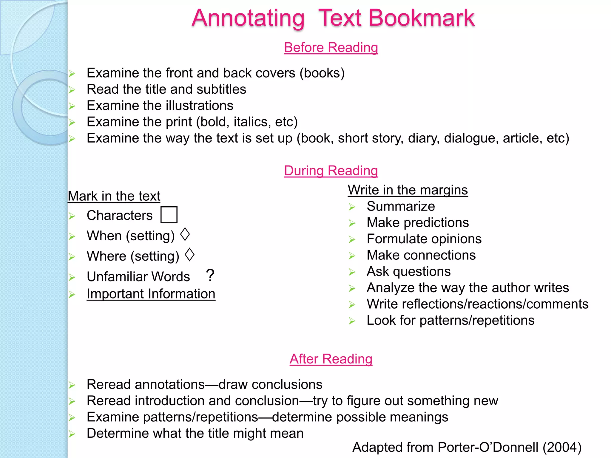 Annotating Text: A Powerful Reading Tool | PPTX