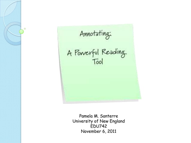Annotating Text: A Powerful Reading Tool | PPTX