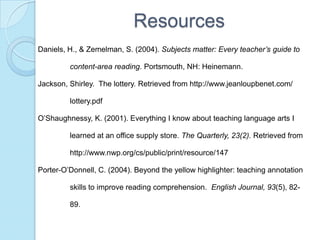 Annotating Text: A Powerful Reading Tool | PPTX