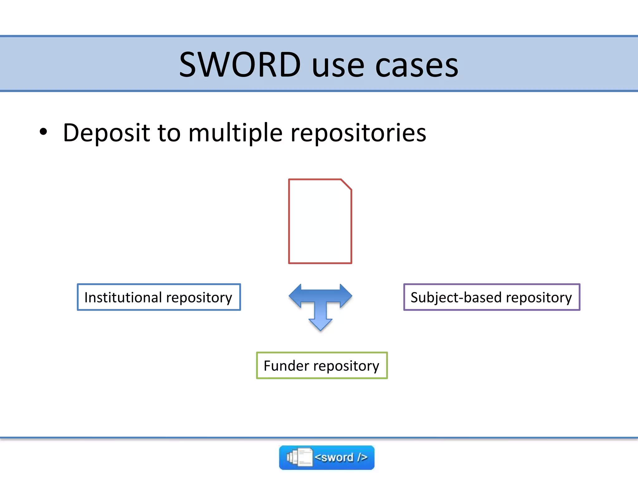 Module 2 - SWORD Use Cases | PPTX