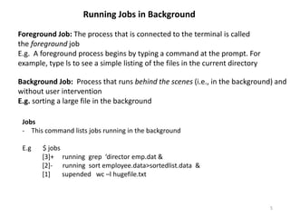 unix- the process states, zombies, running jobs in background | PPTX