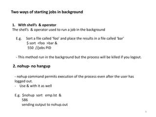unix- the process states, zombies, running jobs in background | PPTX