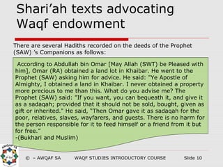 Lesson 2 Waqf Studies | PPT