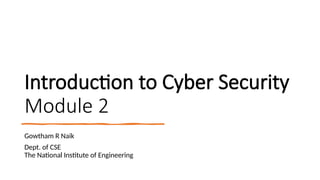 cyber security module 2 ppt of first year | PPTX