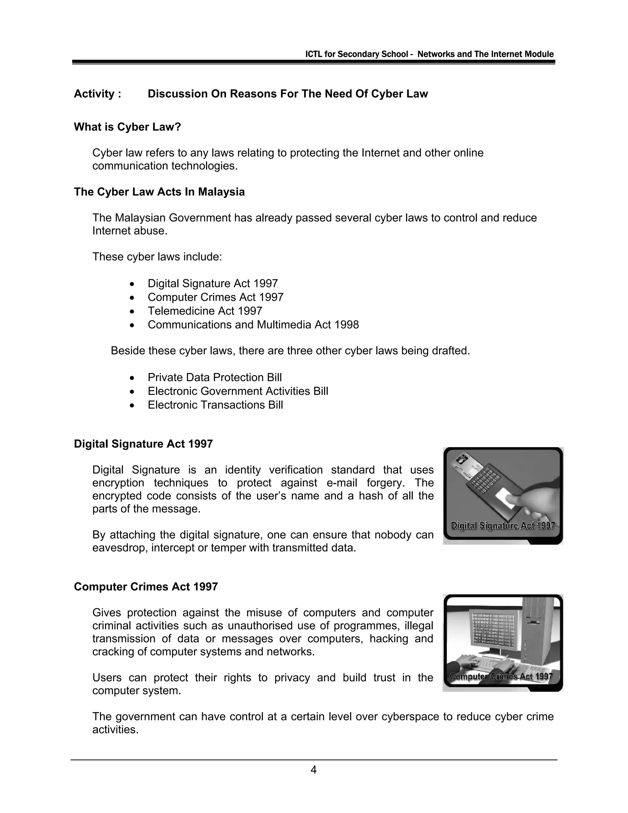 Module Cyber Law | PDF