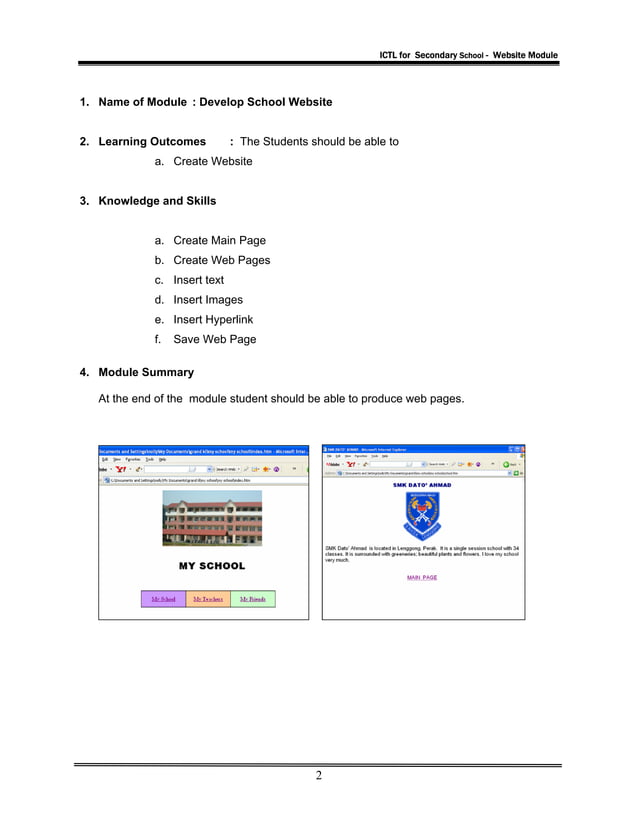 Module Creating Website | PDF