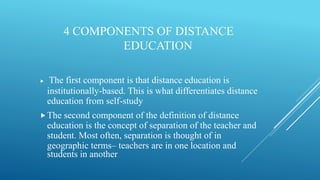Definitions, History, and Theories of Distance Education | PPTX