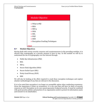 Module 21 (cryptography) | PDF