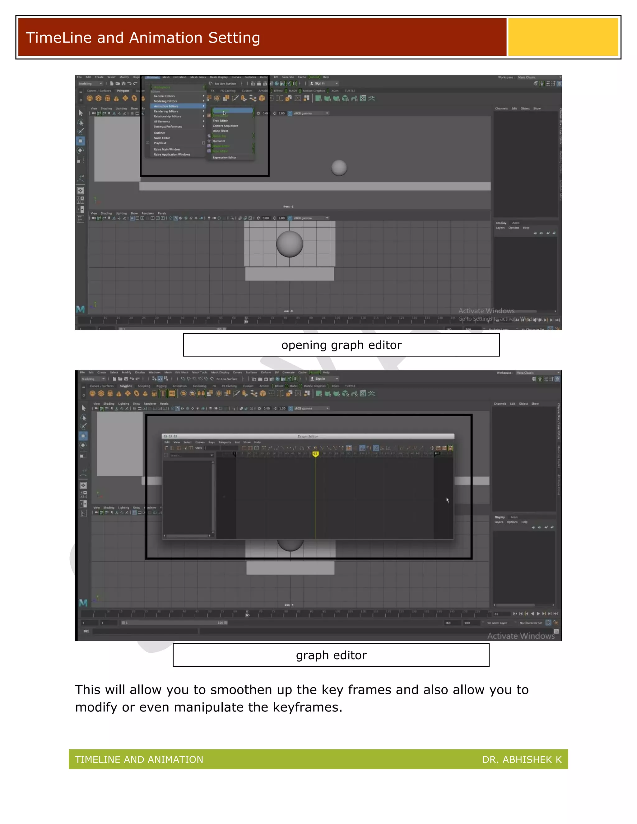 Module 21 getting familiar with timeline and animation setting e text | PDF