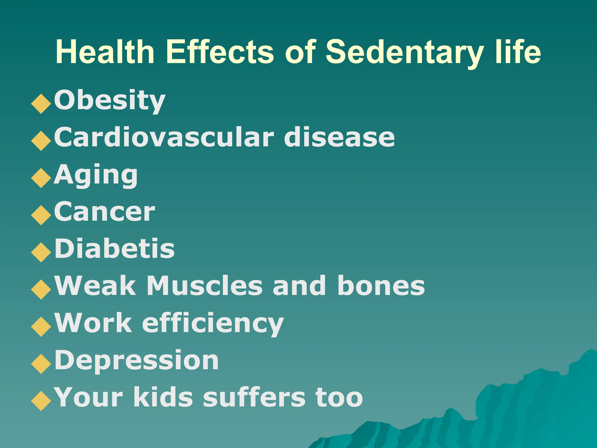 Sedentary Lifestyle and Its Effects on Health | PPTX