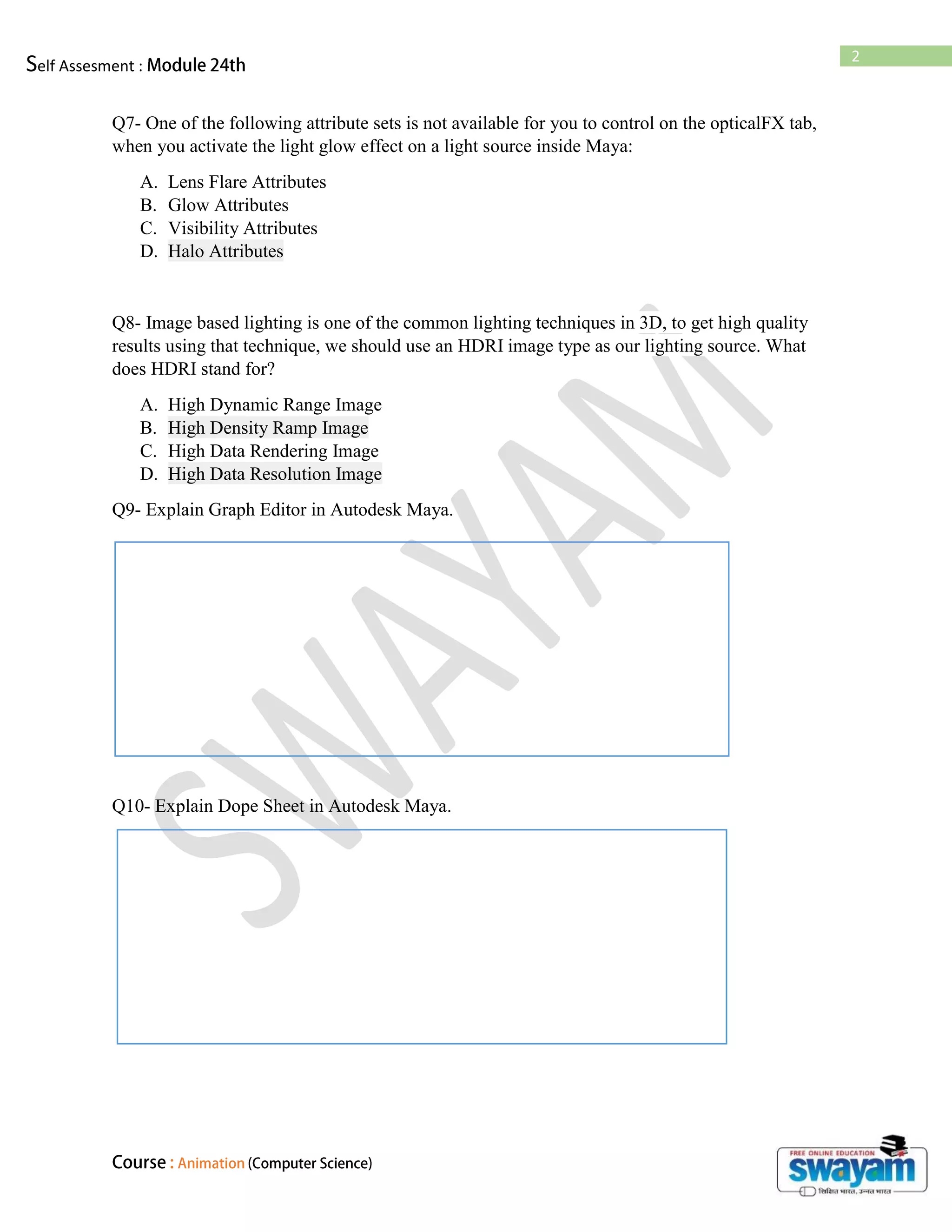 Module 24 working with graph editor and dope sheet_self assessment
