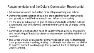 Quality Education, Delor’s Commission Report.pptx