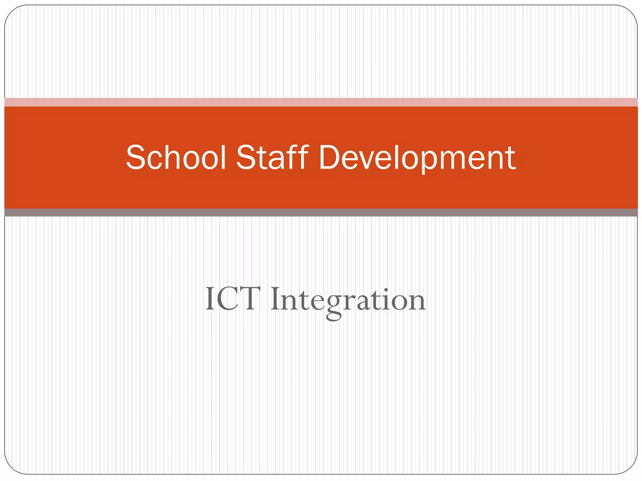 Staff ICT Professional Development Training | PPTX
